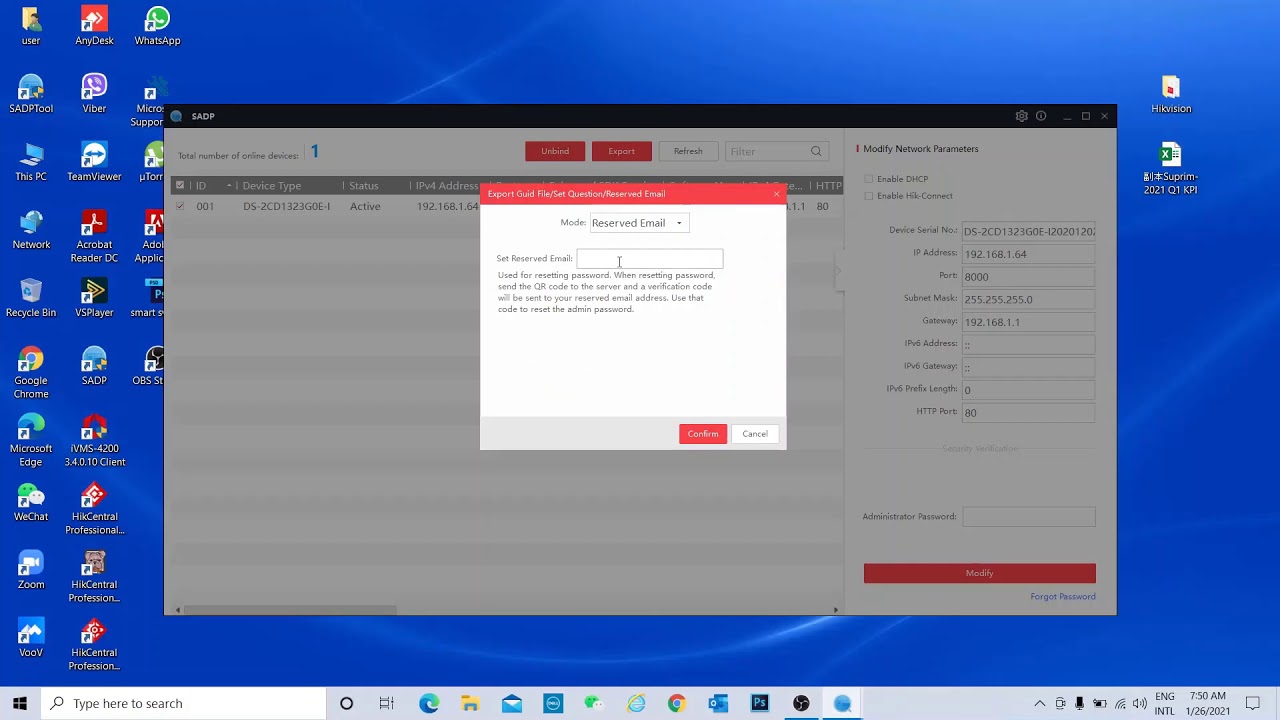 Activating Hikvision IP Camera using SADP tool - YouTube