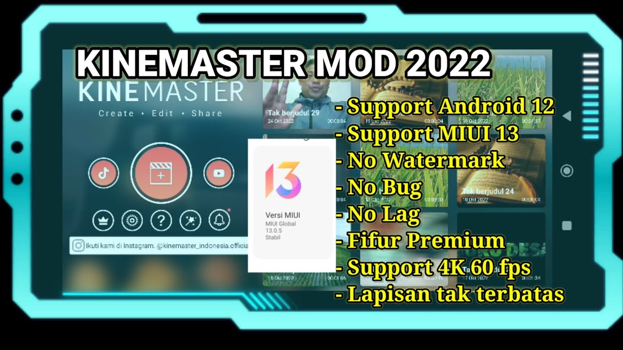 KINEMASTER MOD Support MIUI 13 - YouTube