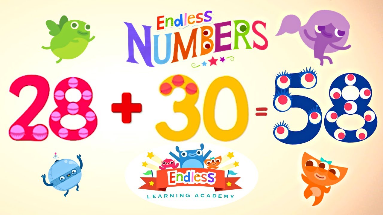 Endless Numbers 58 | Learn Number Fifty-eight | Fun Learning for Kids ...