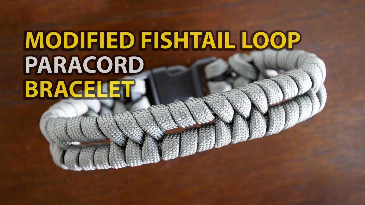 How to Make a Modified Fishtail Loop Paracord Bracelet - YouTube