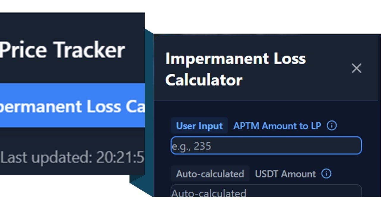 Liquidity Pool Tool - Impermanent Loss Calculator - Apertum - YouTube