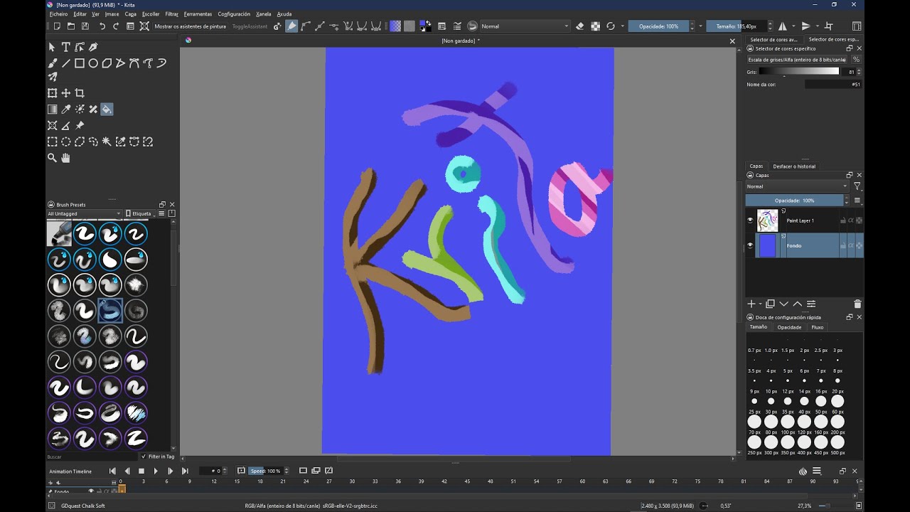 krita-diferencias entre mapa de bits y dibujo vectorial - YouTube