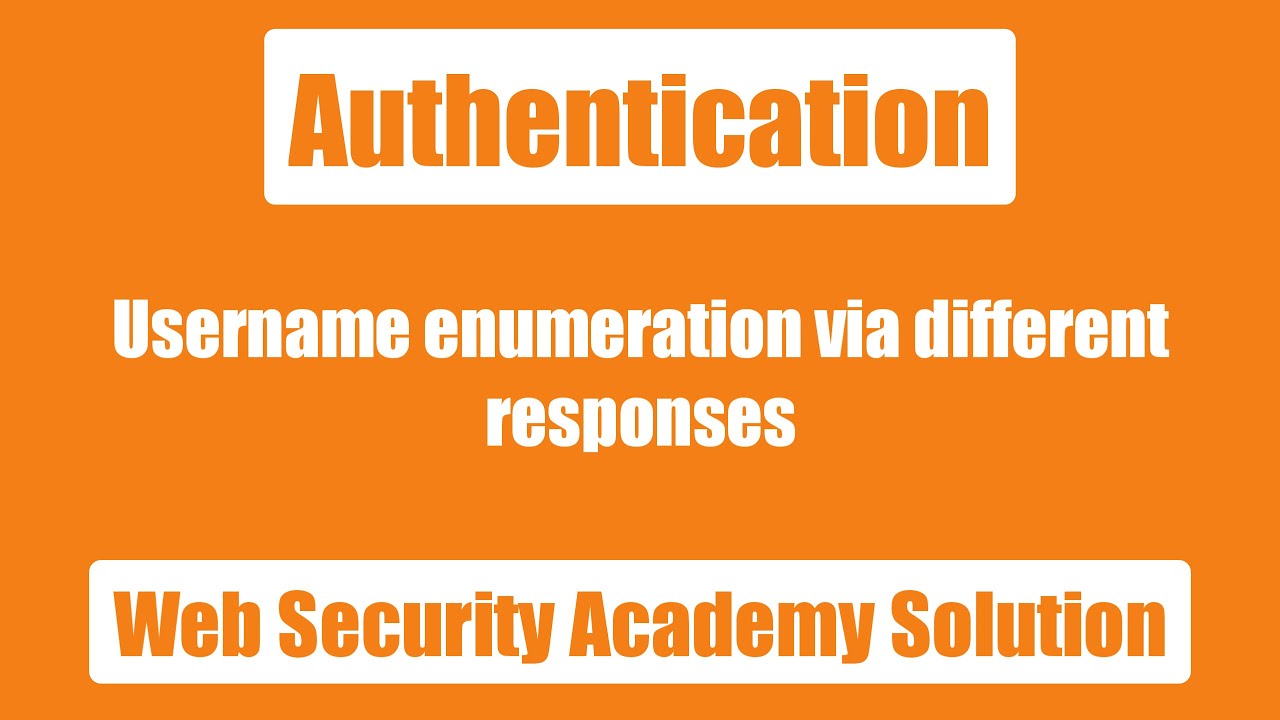 Username enumeration via different responses Solution | Web Security ...