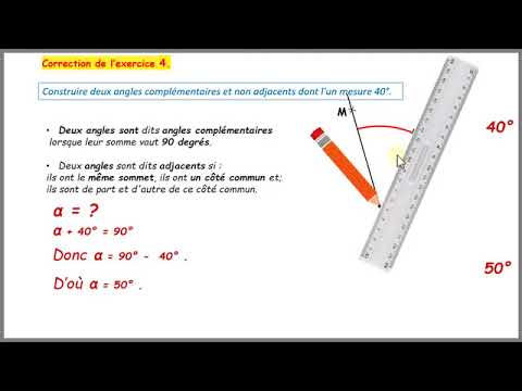 2 angles complémentaires exercice AC1 - YouTube