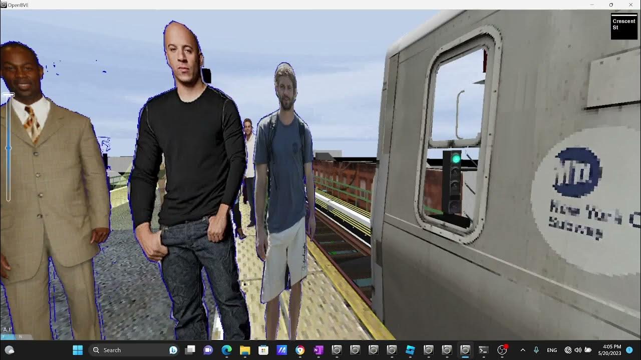 Openbve 3D 2022 R179 J Train Arriving & Departing Crescent Street - YouTube