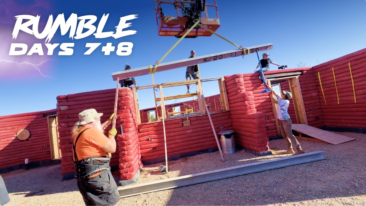TWO HUGE Milestones: Hyperadobe Roundhouse Progress - YouTube