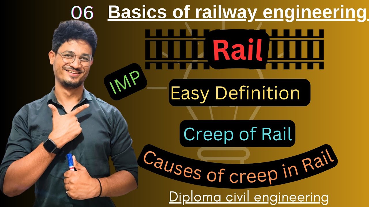 06* Define rail | Creep of rail | Causes of creep in rail | RBE | Civil ...