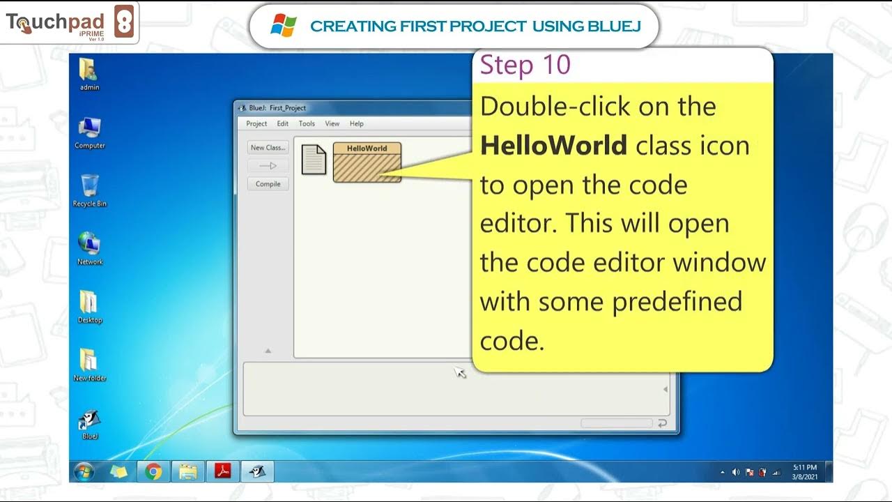Class-8 ICSE Book-TOUCHPAD iPRIME Ver1.0 Chapter-4 Program coding . explanation - YouTube
