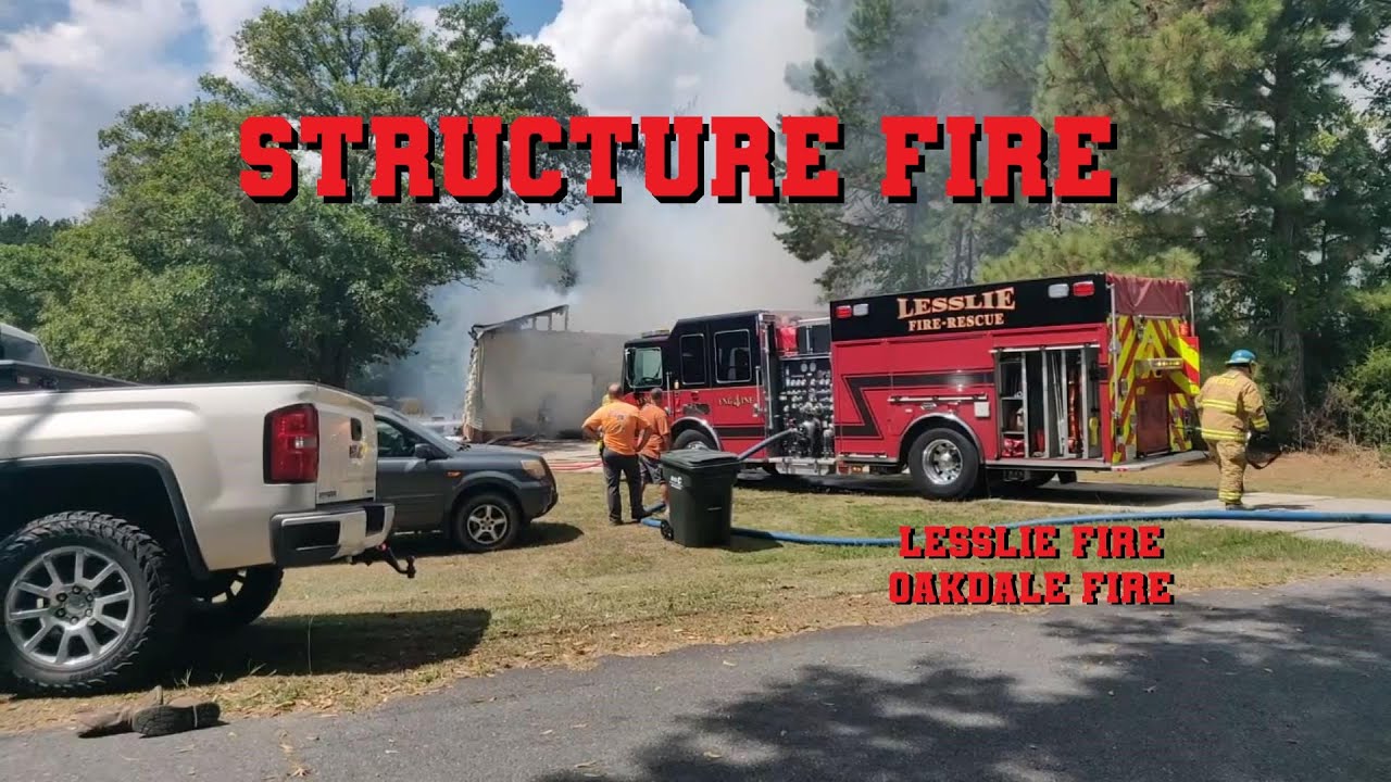 STRUCTURE FIRE | Garage, Vehicle and Grass On Fire | Lesslie Fire ...