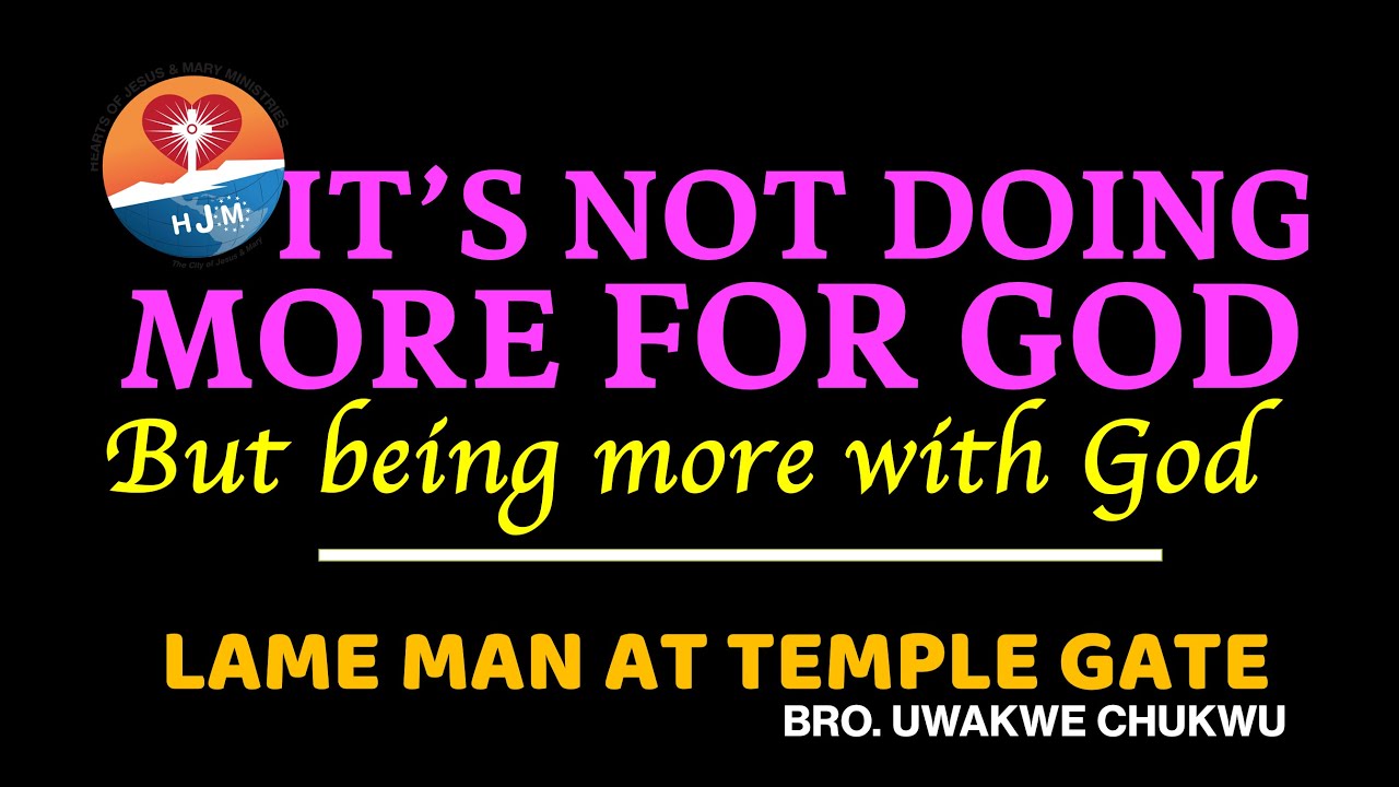 It's not doing more for God...but being more With God - YouTube