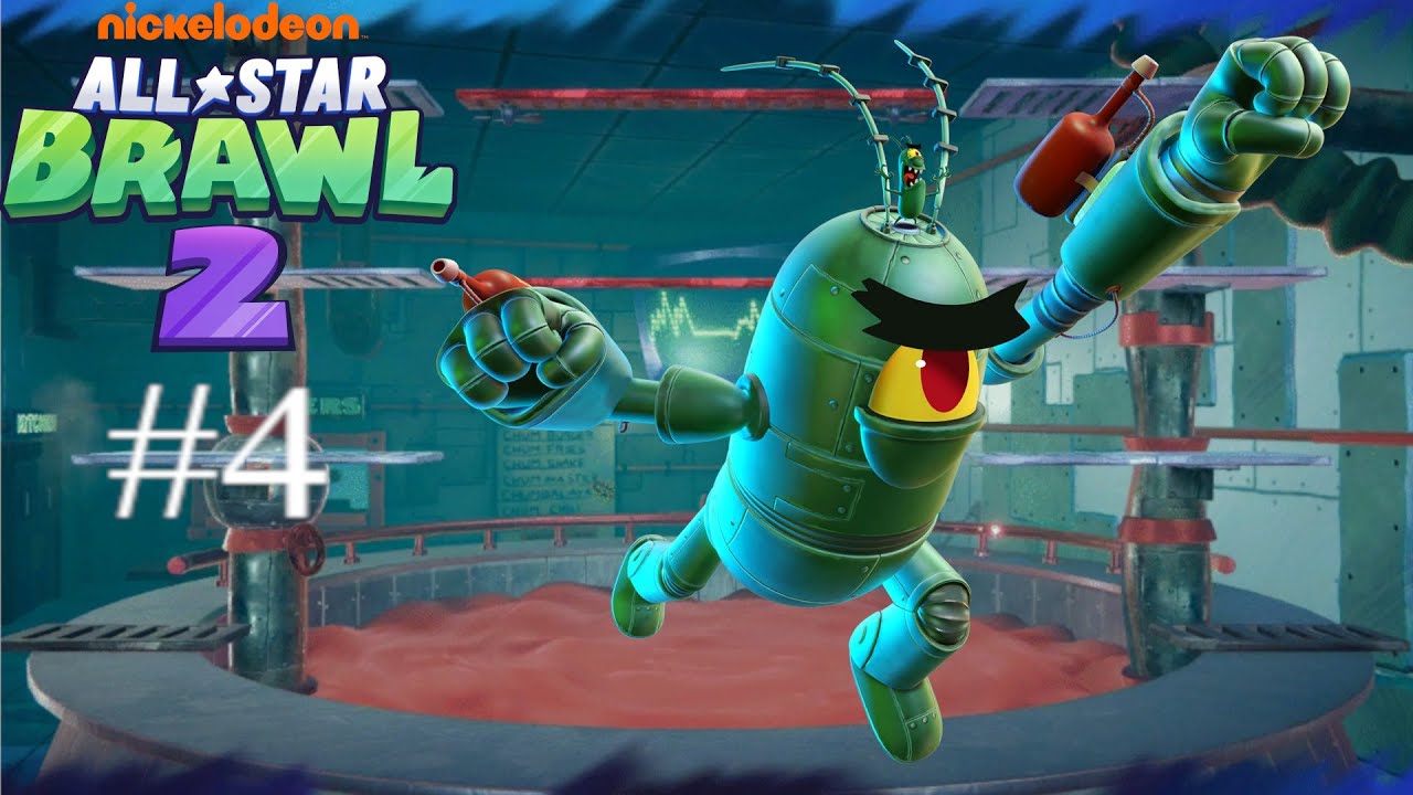 Let's Play Nickelodeon All Star Brawl 2: Arcade Mode #4 (Mecha Plankton ...