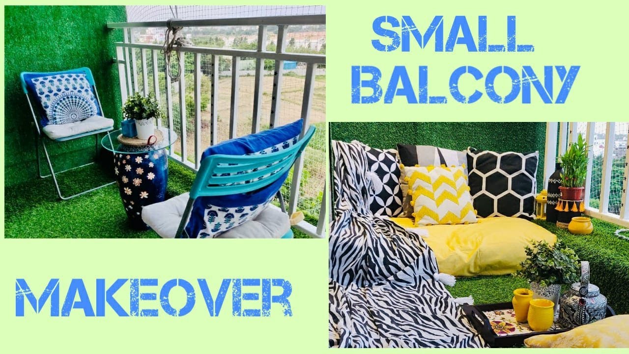 Balcony Makeover|Extreme Makeover for Small Balcony|DIY's for Balcony ...