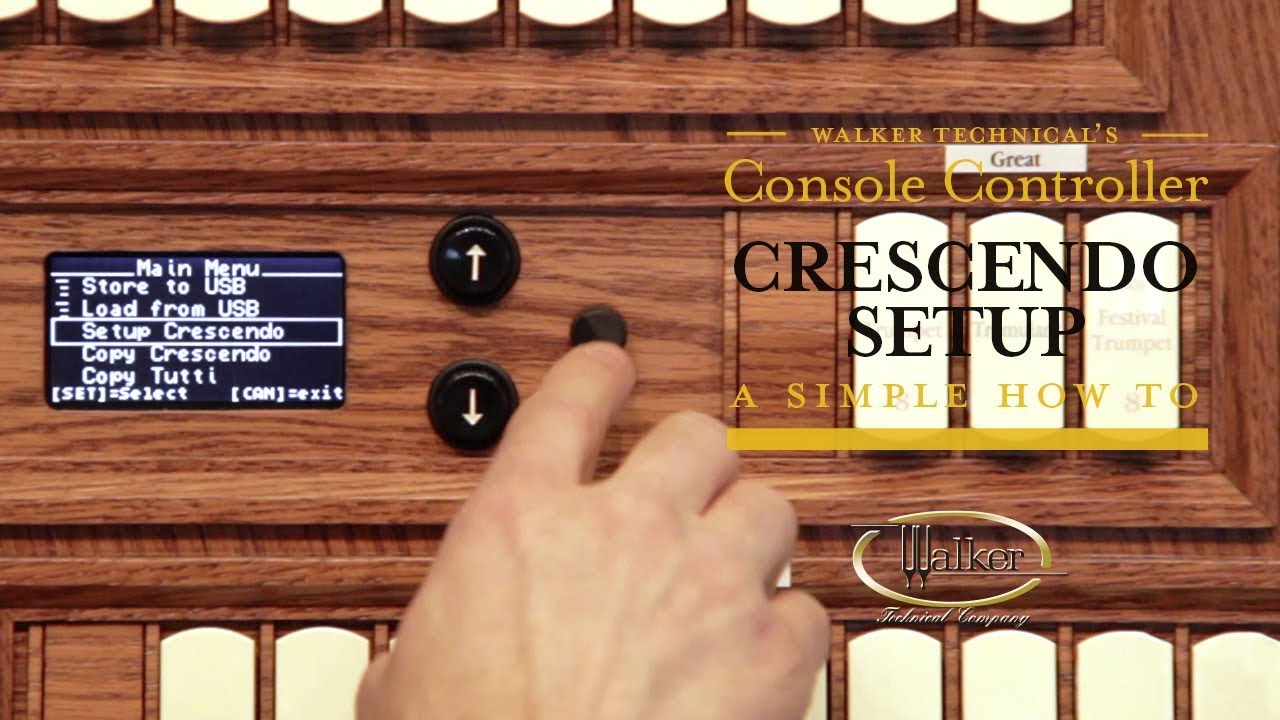 Walker Technical Company Console Controller Crescendo and Tutti How To - YouTube