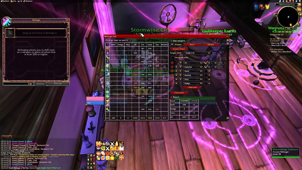 Finding stat weights with SimCraft and using ReforgeLite - YouTube