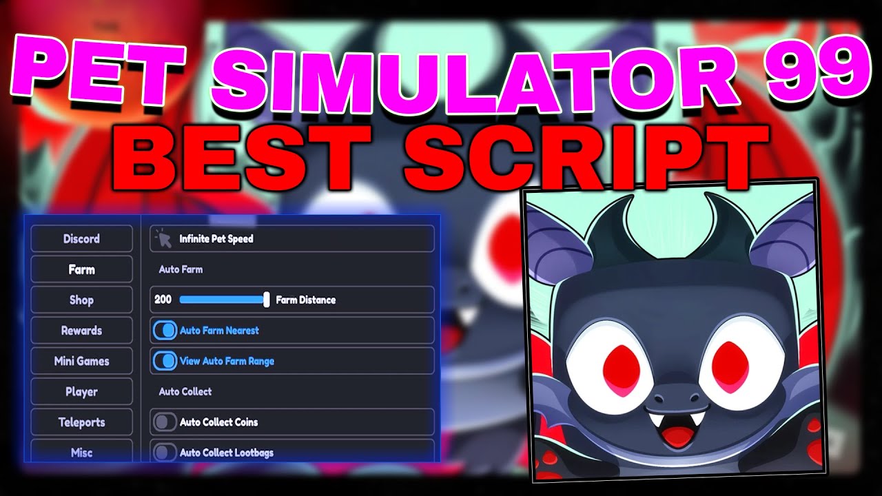 Pet Simulator 99 Script GUI | Auto Farm, Auto Hatch, Auto Eggs, Auto ...
