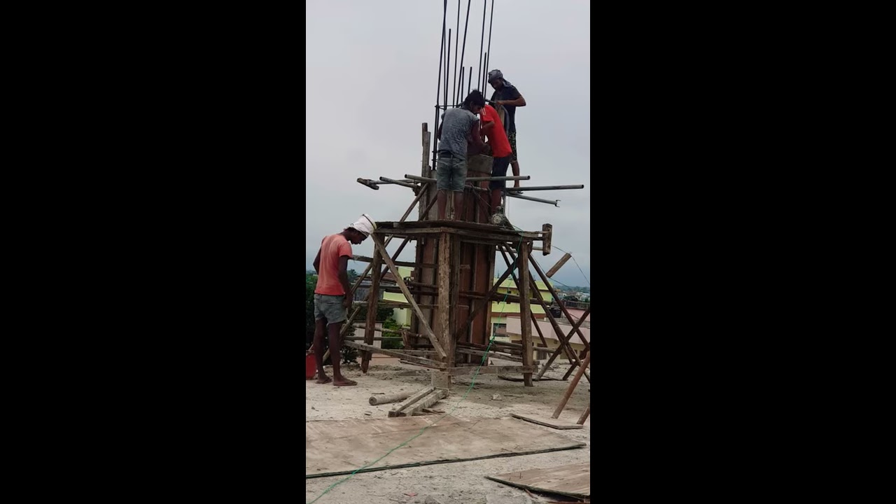 Column Casting Work in Biratnagar - YouTube