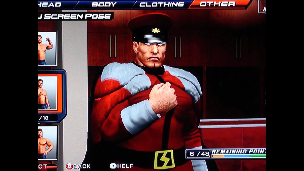 WWE SmackDown! Vs. RAW 2011 - M. Bison CAW by jim784m - YouTube