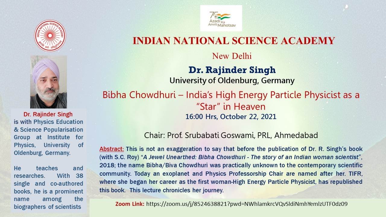 Bibha Chowdhuri – India’s High Energy Particle Physicist as a “Star” in ...