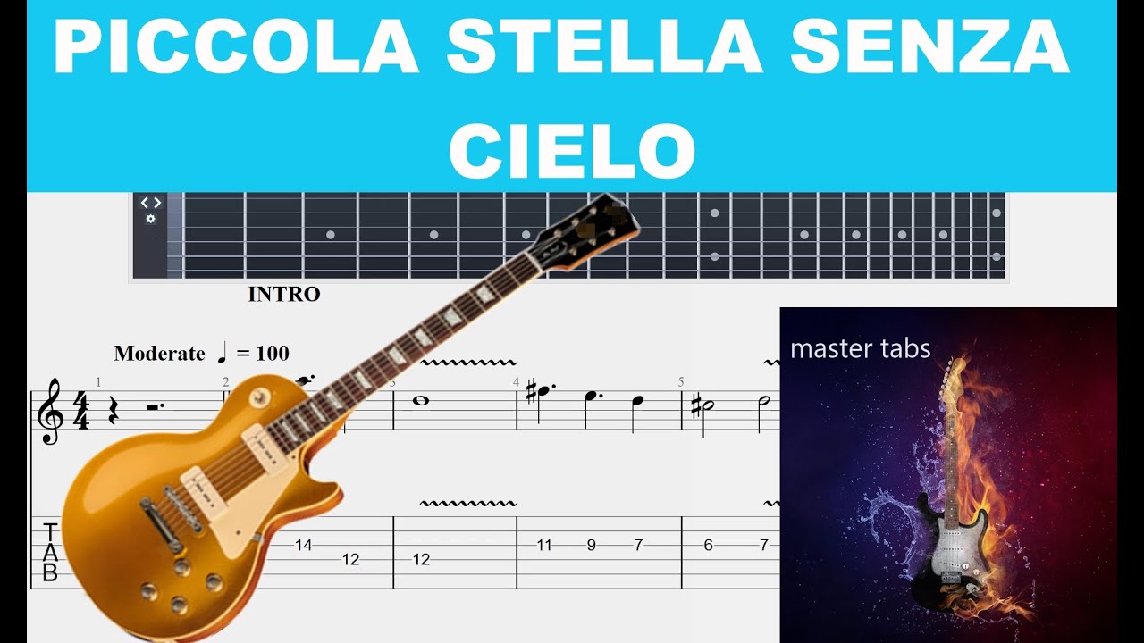 #PICCOLA STELLA SENZA CIELO#LIGABUE#|Guitar Tab| TUTORIAL#Mastertabs# ...