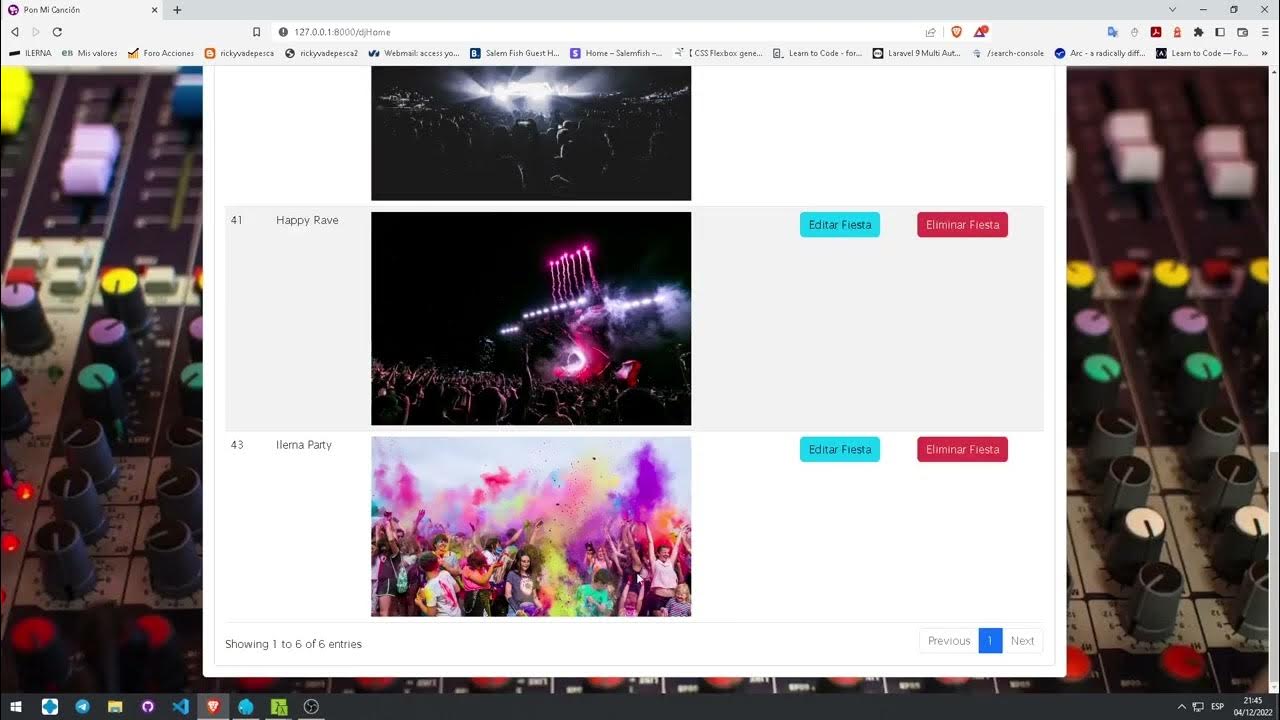 Laravel Webside, Bootstrap, Datatables... PonMiCancion - YouTube