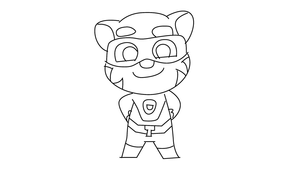 How to draw Tom hero step by step for beginners - YouTube