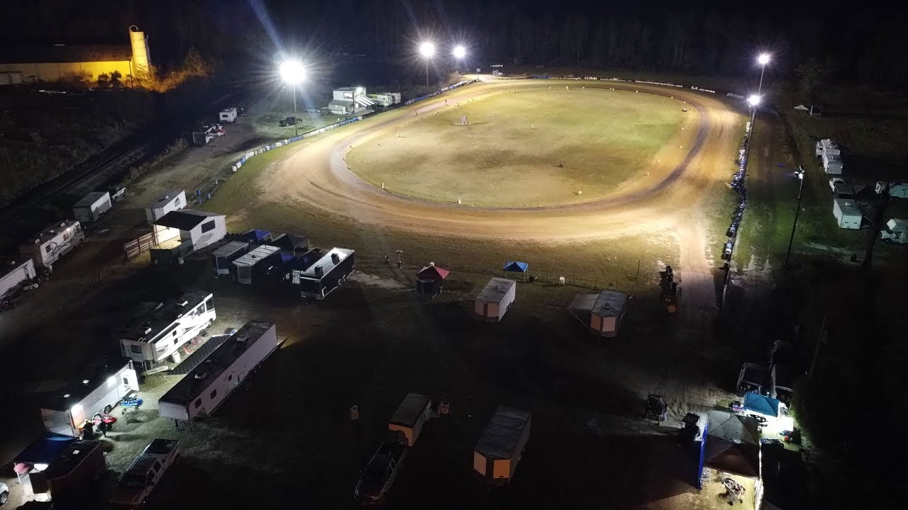 4K High Rev Speedway fly over Nashville Georgia - YouTube