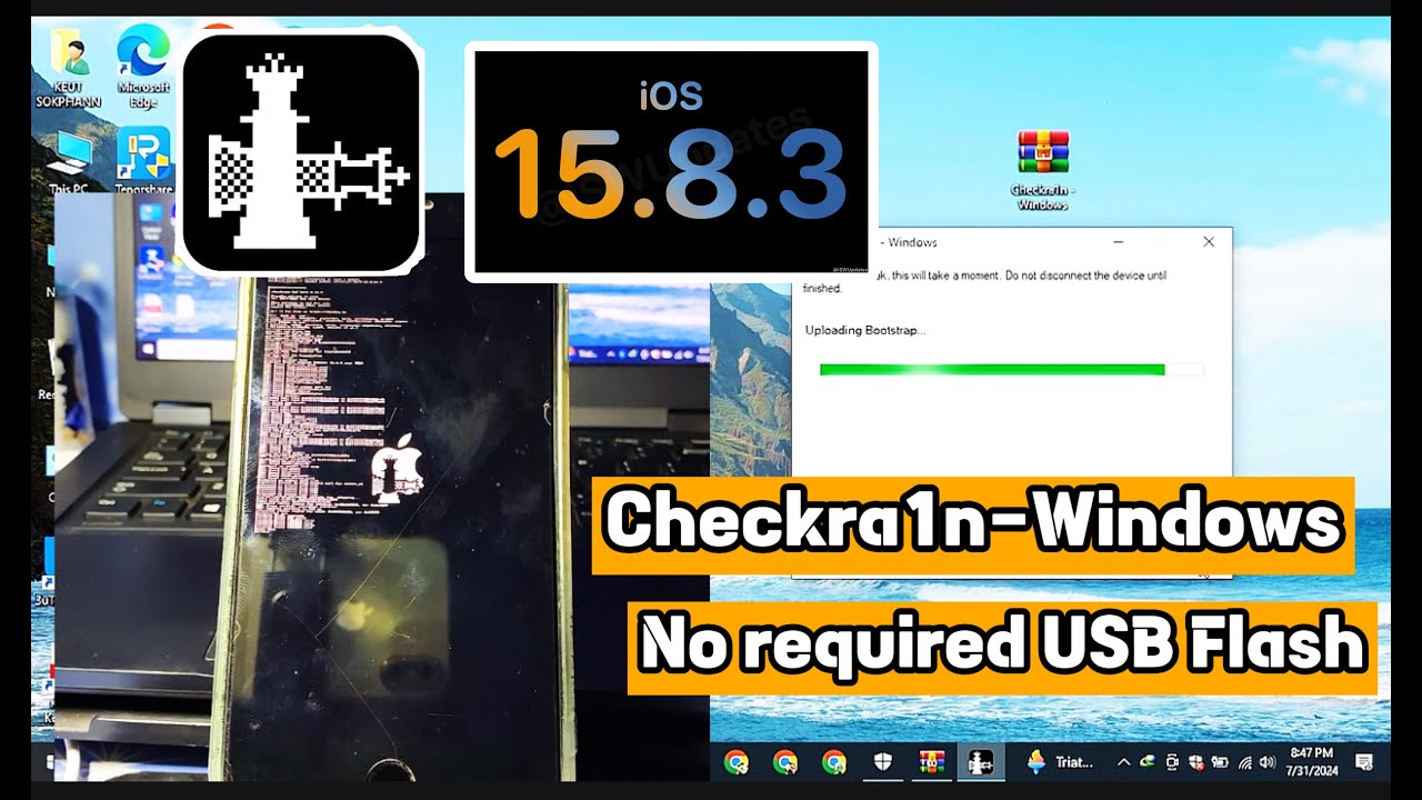 Checkra1n-Windows Jailbreak iOS 15.8.3 on iPhone 7+ got successful | No ...