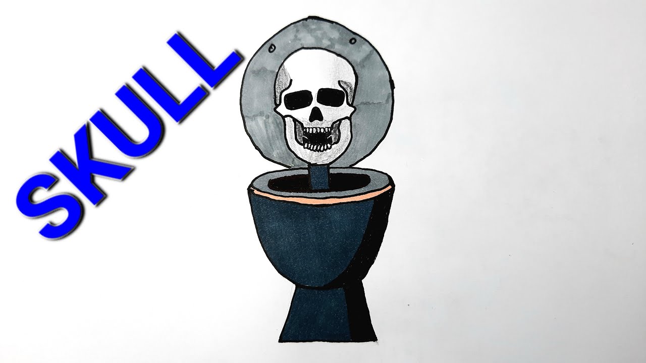 SKULL drawing skibidi toilet 66 - YouTube