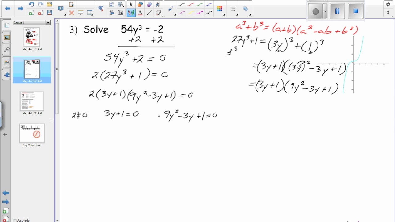 Solving Polynomials by factoring example 3 - YouTube