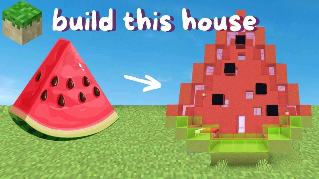 Let's Build a Minecraft Watermelon (Small House Tutorial) - YouTube