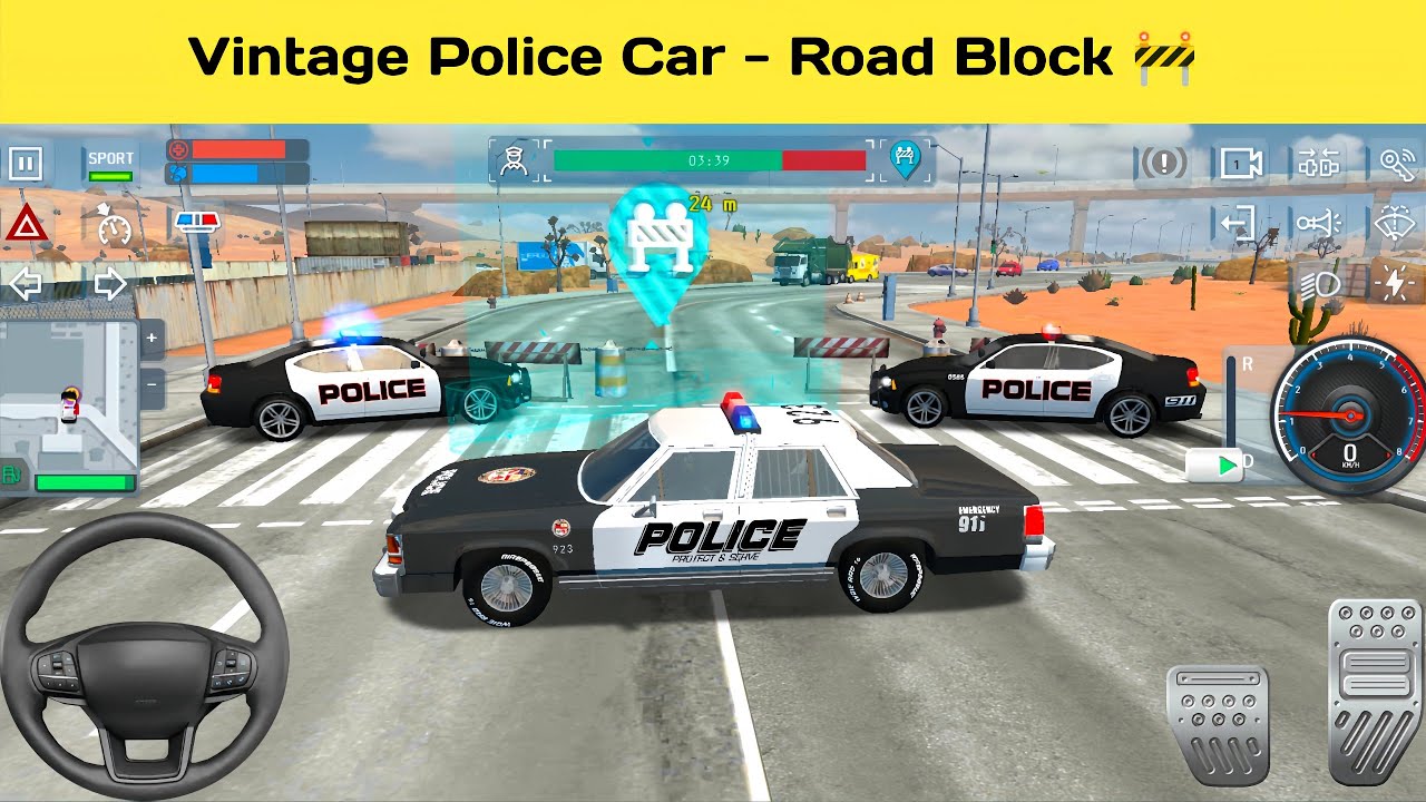 Vintage police Car - Road Block | Police Simulator - YouTube
