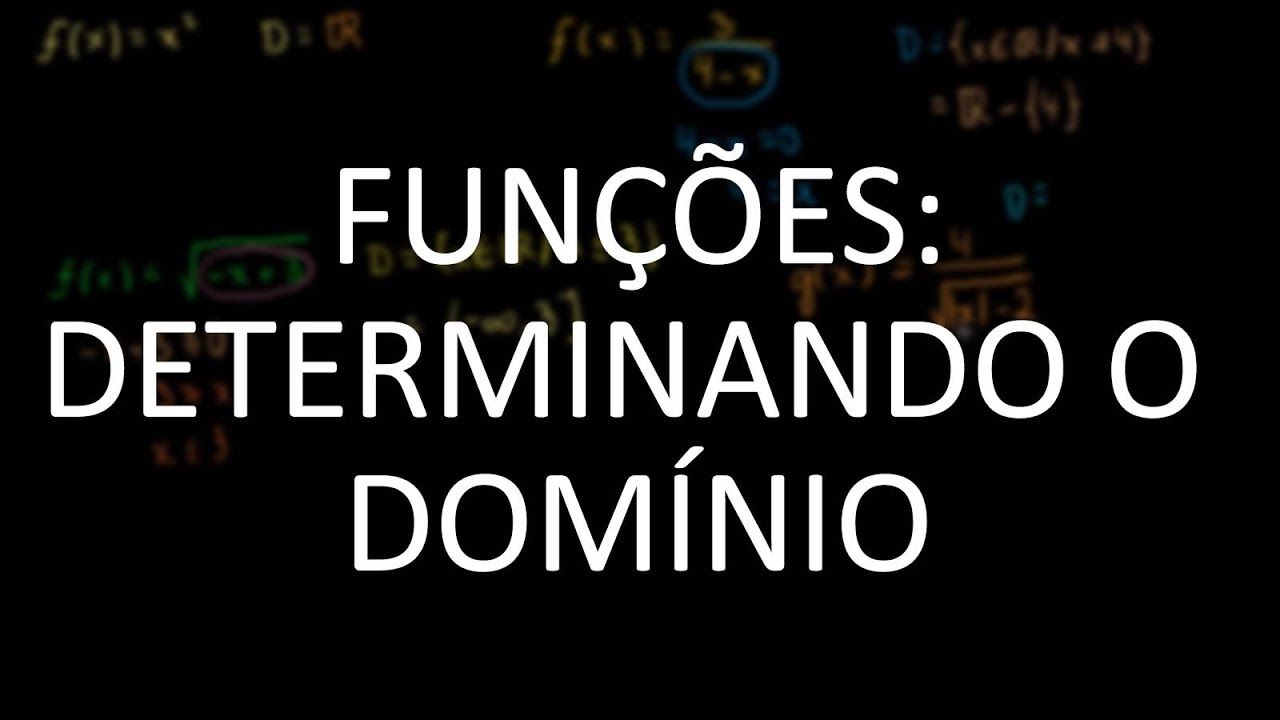 Determinando o domínio de uma função - YouTube
