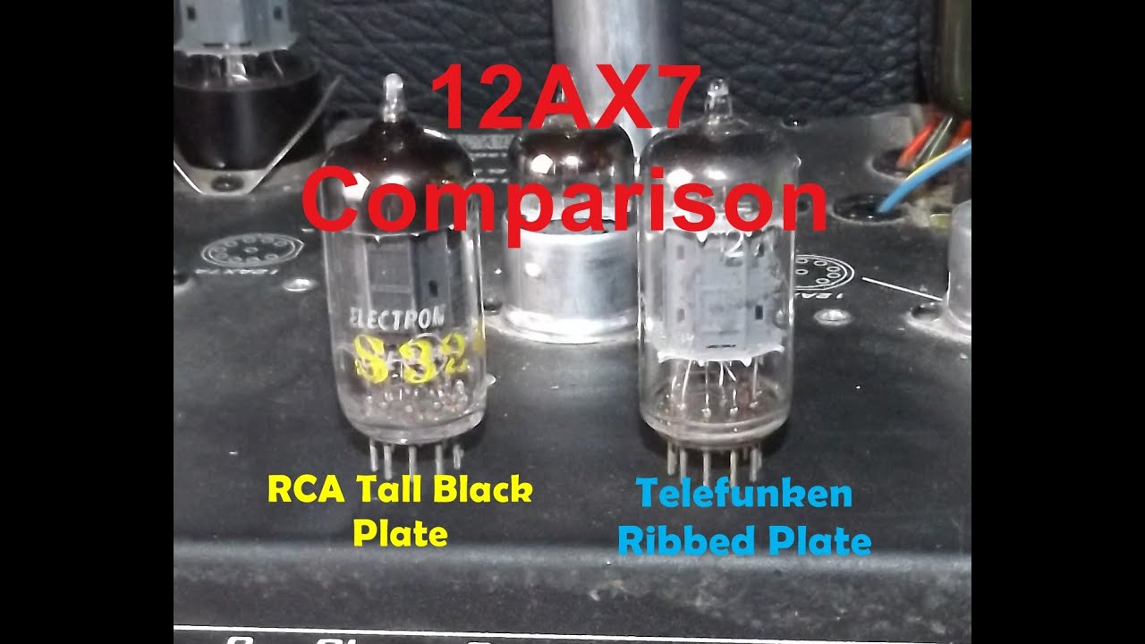 RCA 12AX7 Tall Black Plate vs Telefunken 12AX7 Tube Tone Comparison ...