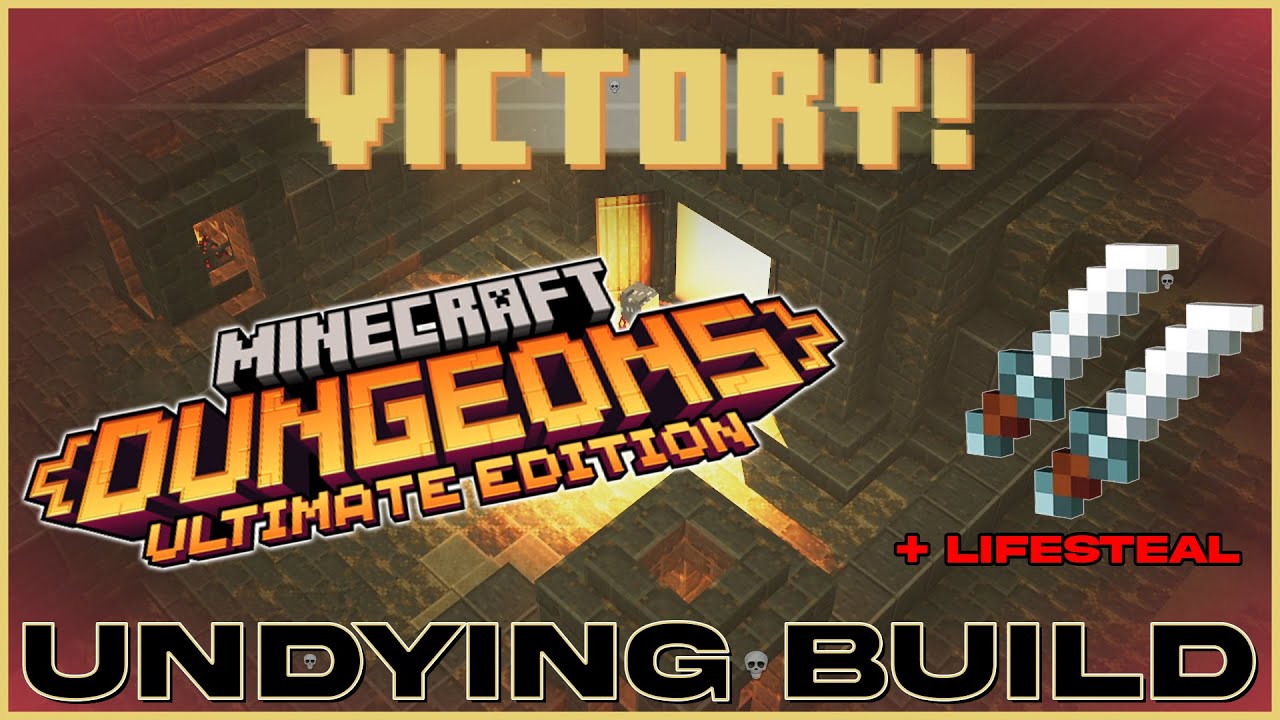 UNDYING BUILD...WITH ONE DEATH [MINECRAFT DUNGEONS] - YouTube