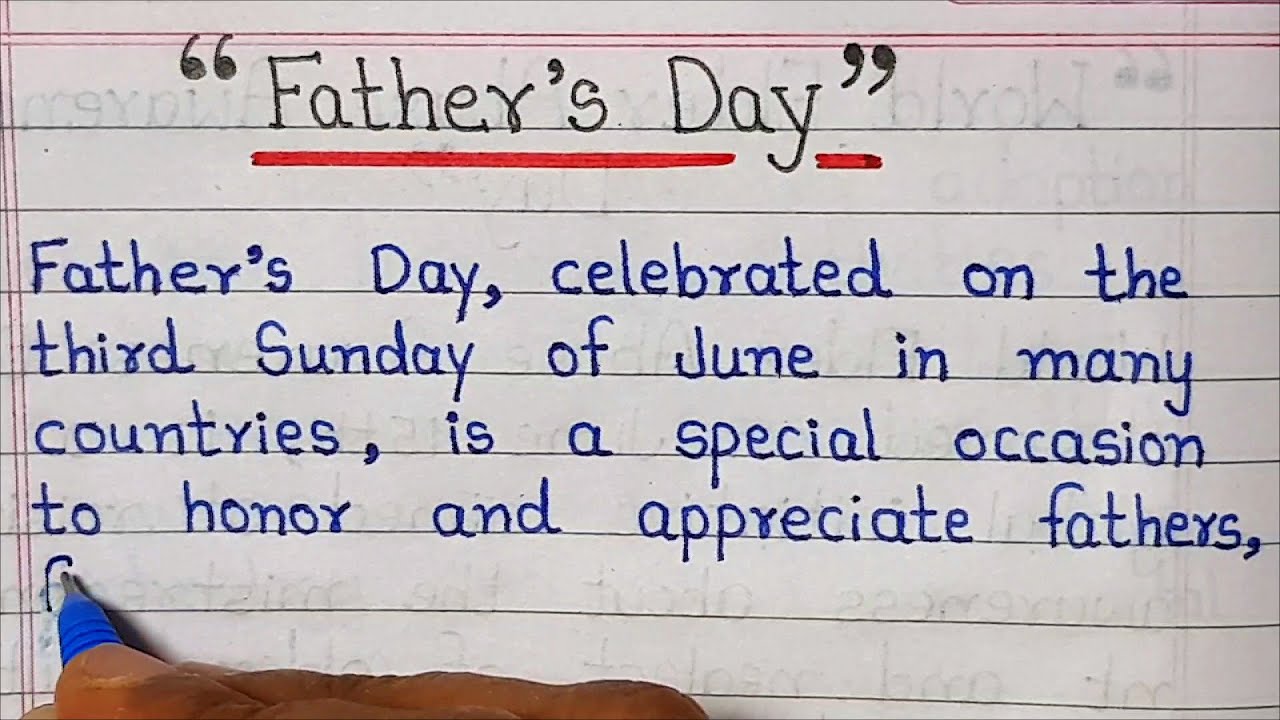 Essay On Father's Day | Speech On Father's Day | Short Essay On Father ...