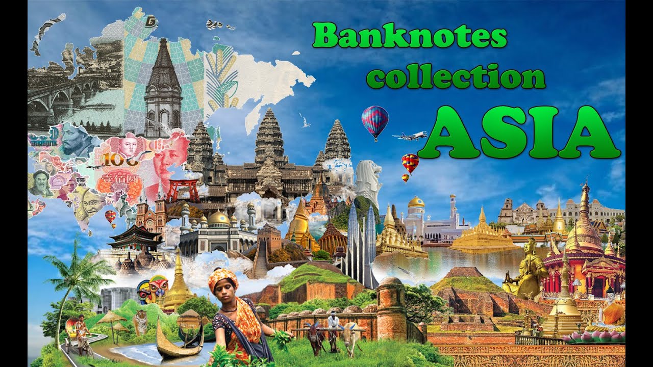 World Paper Money Banknotes Collection ASIA Currency. Part 1. - YouTube