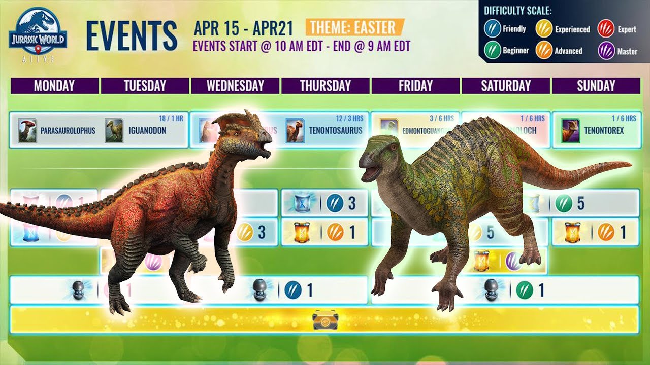 TENONTOREX EASTER WEEK! THEY FIXED THE EVENTS! | Jurassic World Alive ...
