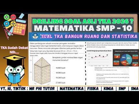 Soal Asli TKA Mat SMP!? Soal Bangun Ruang (Batu Bikin Momunen) + Statistika -10 #matematika #tka2025