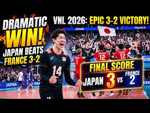 Yuki Ishikawa Goes GOD MODE! Japan Beats France 3-2 in VNL Thriller!