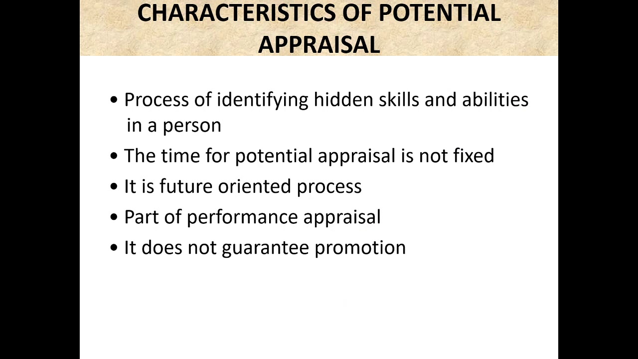 Potential Appraisal Lecture 1 - YouTube