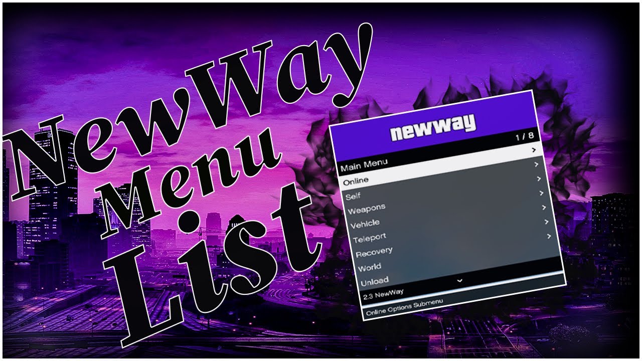 NewWay Menu List ♤ GTA V Online PC 1.58 Full Showcase ⚡️[ UNDETECTED ]⚡ ...