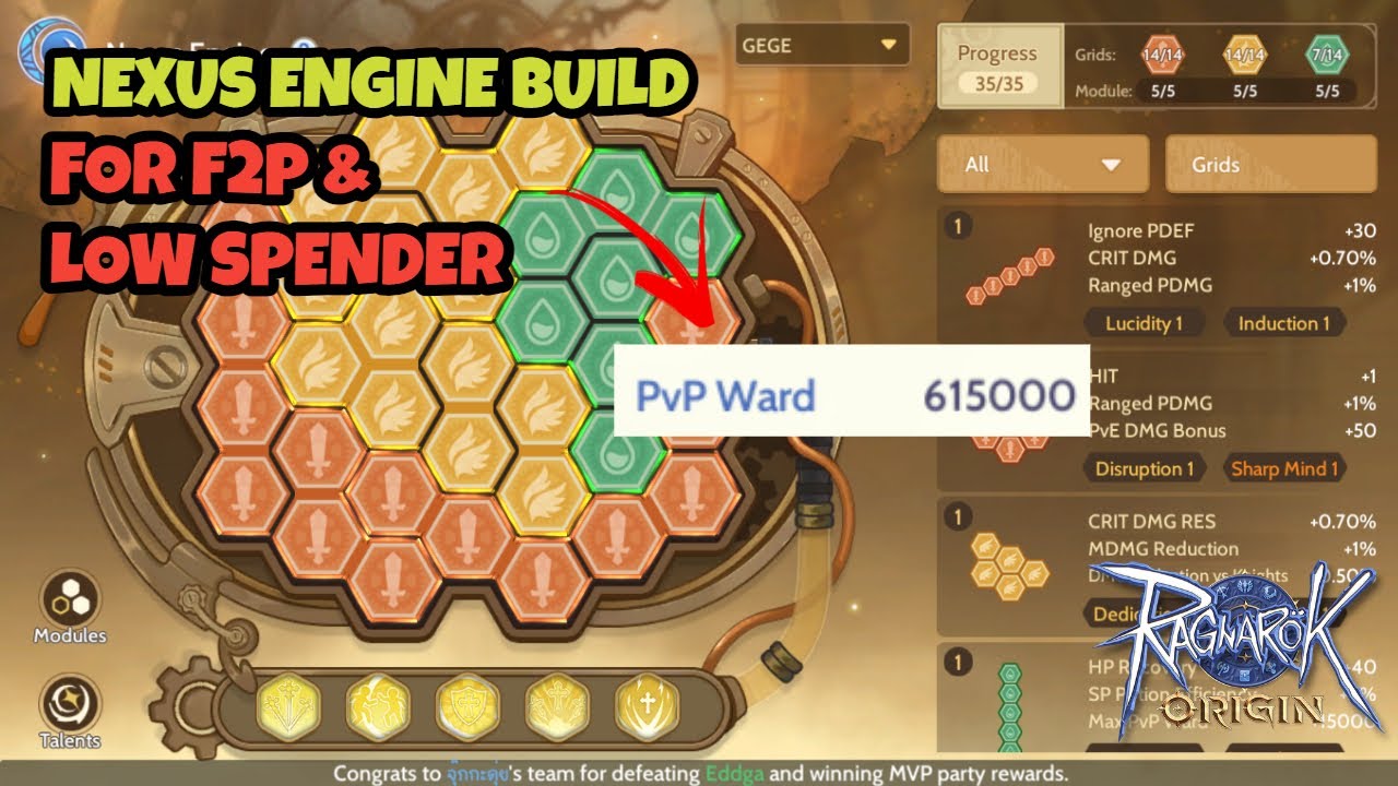 MAXIMIZING NEXUS ENGINE FOR F2P AND LOW SPENDER ! Ragnarok Origin ROO ...