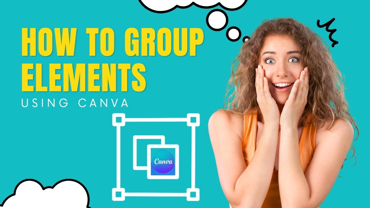 how to group elements in canva mobile /using canva lec #16 - YouTube