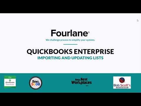Convert to QuickBooks Enterprise - Importing and Updating Lists - YouTube