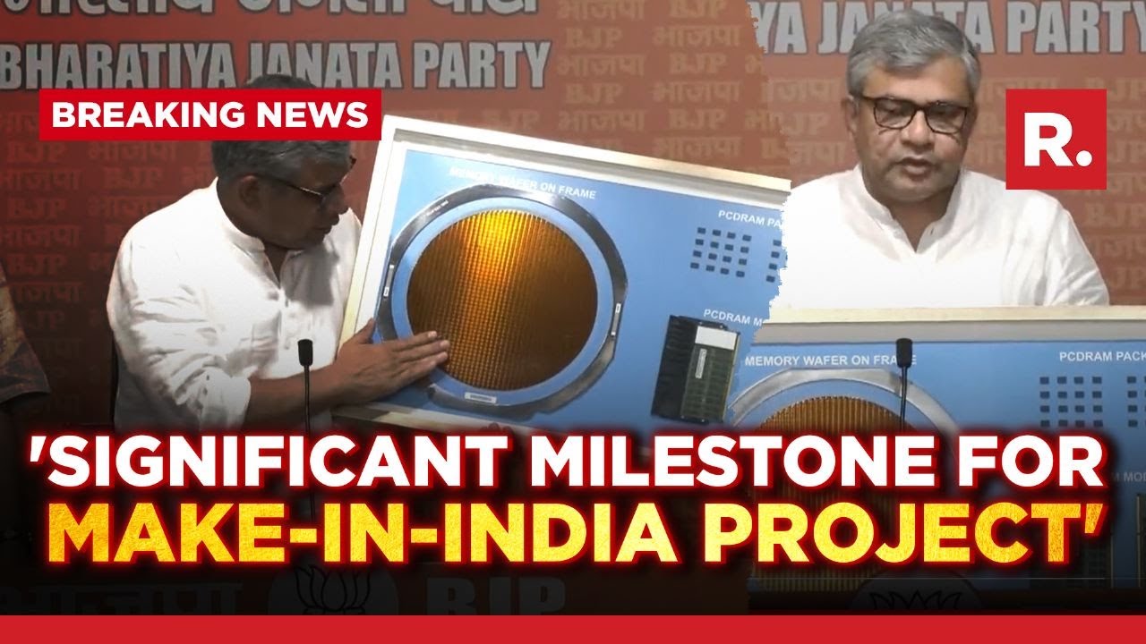 Ashwini Vaishnaw brings chip-board to briefing, demonstrates India's ...