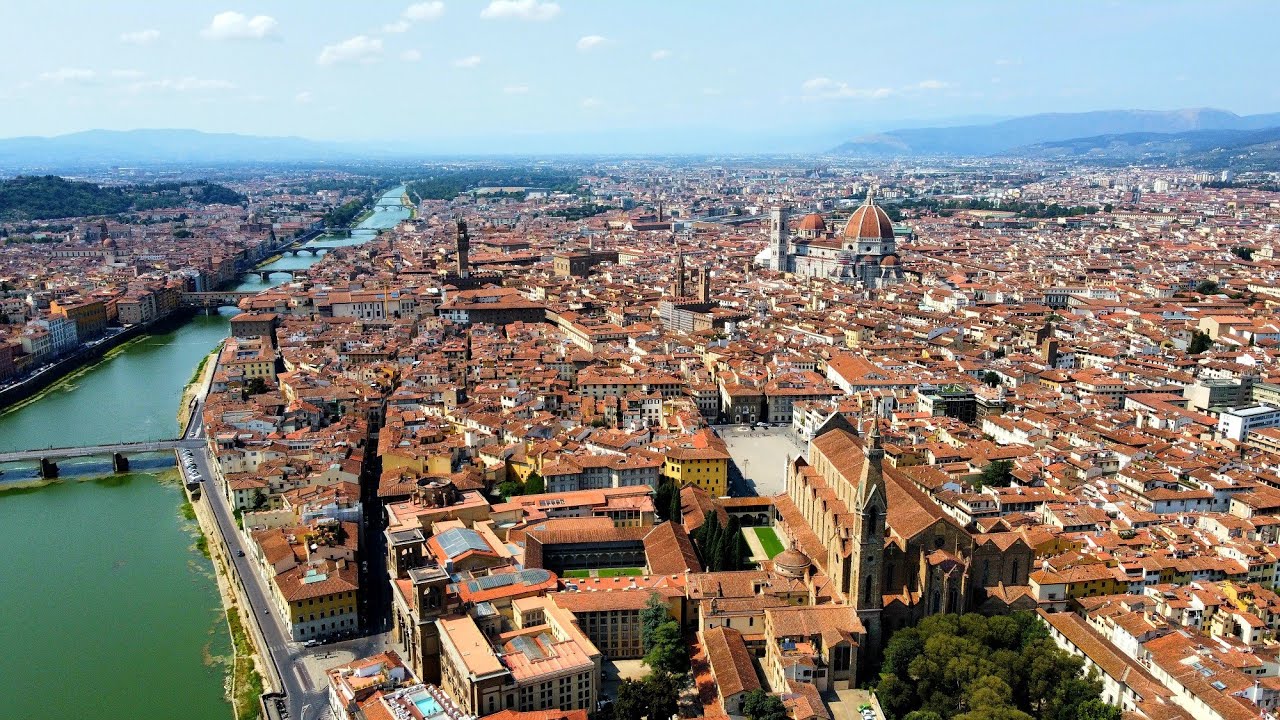 Beautiful Florence: Firenze by DRONE | 4K - Doumo/Santa Croce/Ponte ...