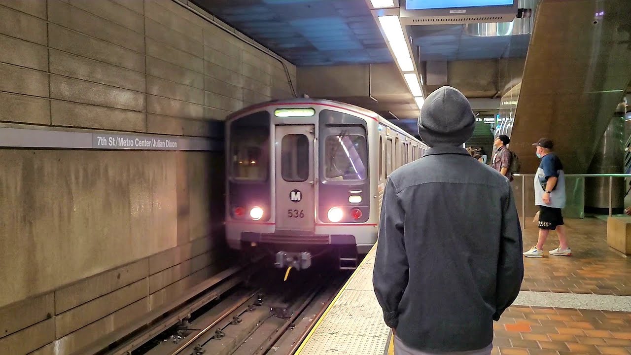 Riding the MTA Red Line Subway to Union Station in Downtown Los Angeles ...