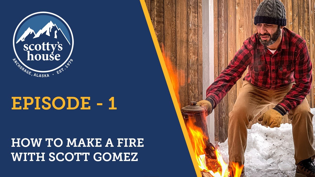 Scotty's House Episode 1 - How To Make A Fire with Scott Gomez - YouTube