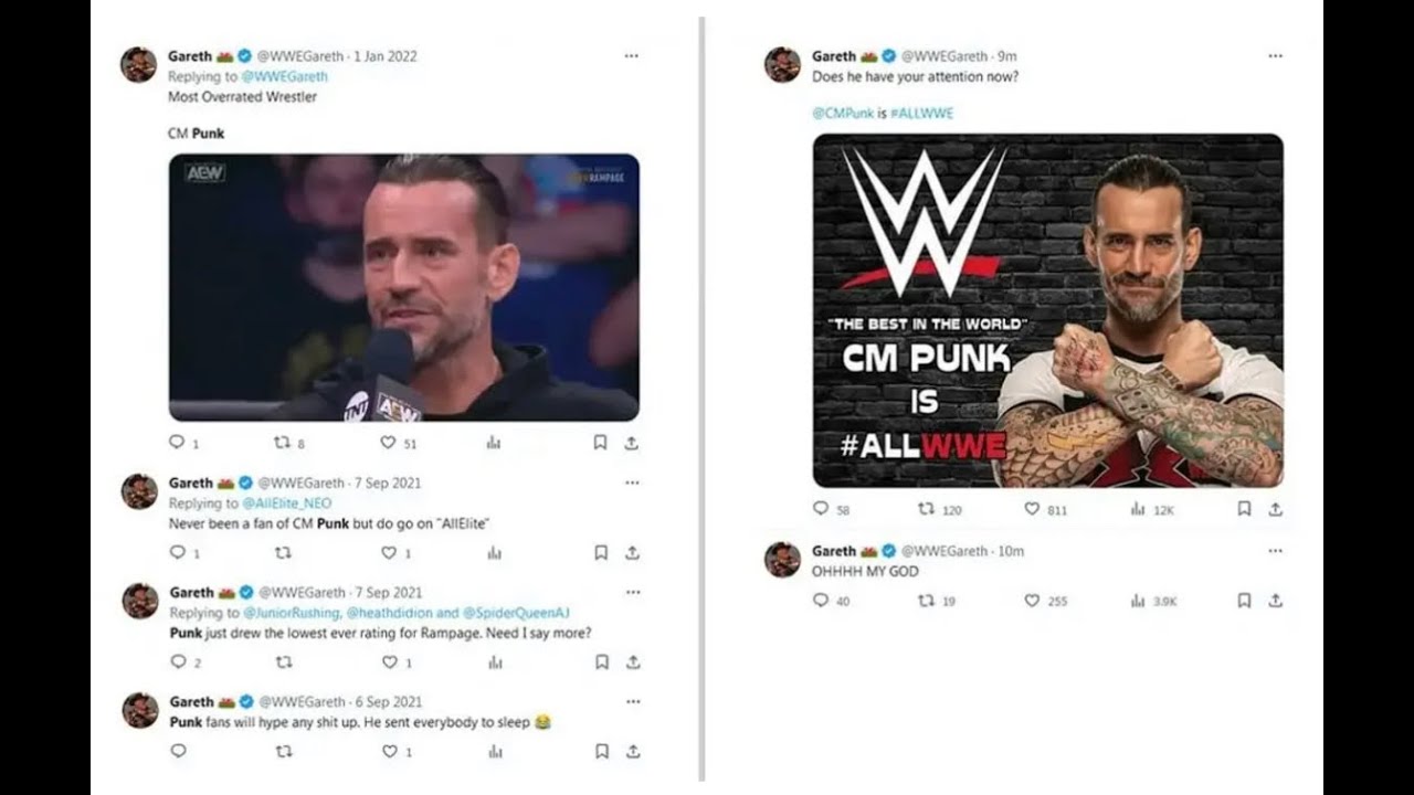 CM Punk RETURN To WWE | AEW Haters Use Him To Criticize The Company ...