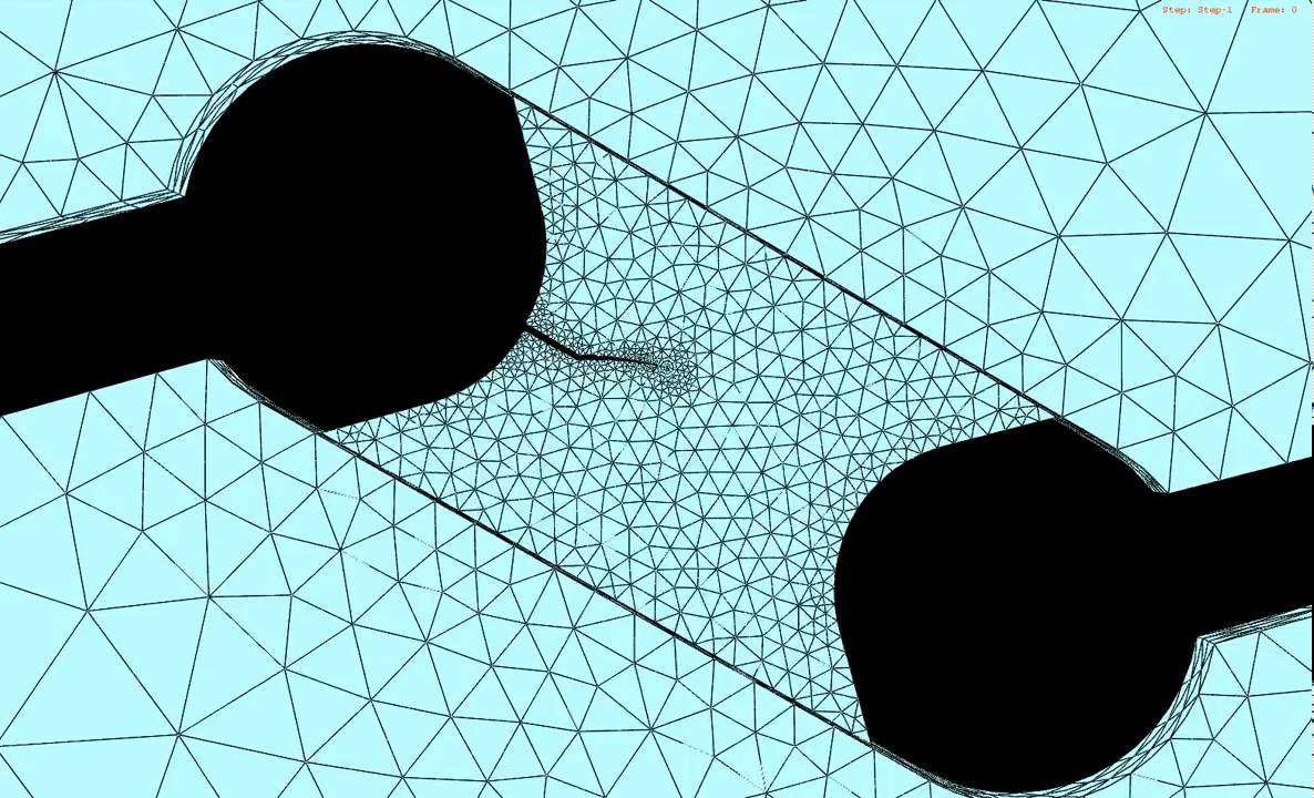 3D mixed-mode fracture simulation (elastic-plastic) - YouTube